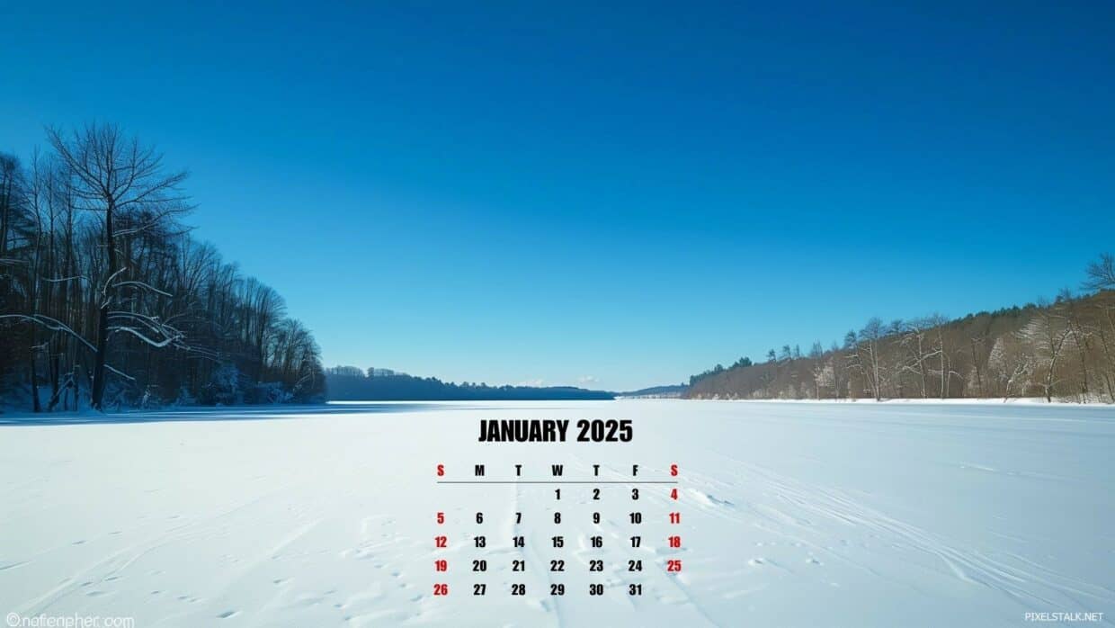2025 January Calendar Desktop Wallpapers - PixelsTalk
