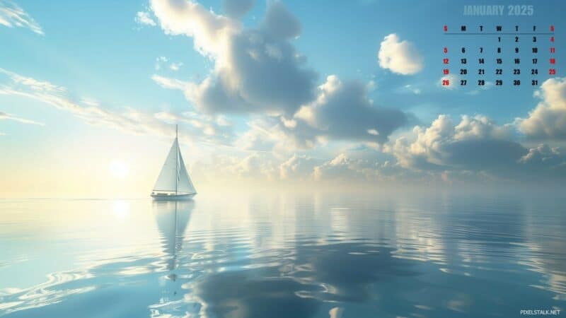 2025 January Calendar Desktop Wallpapers - PixelsTalk