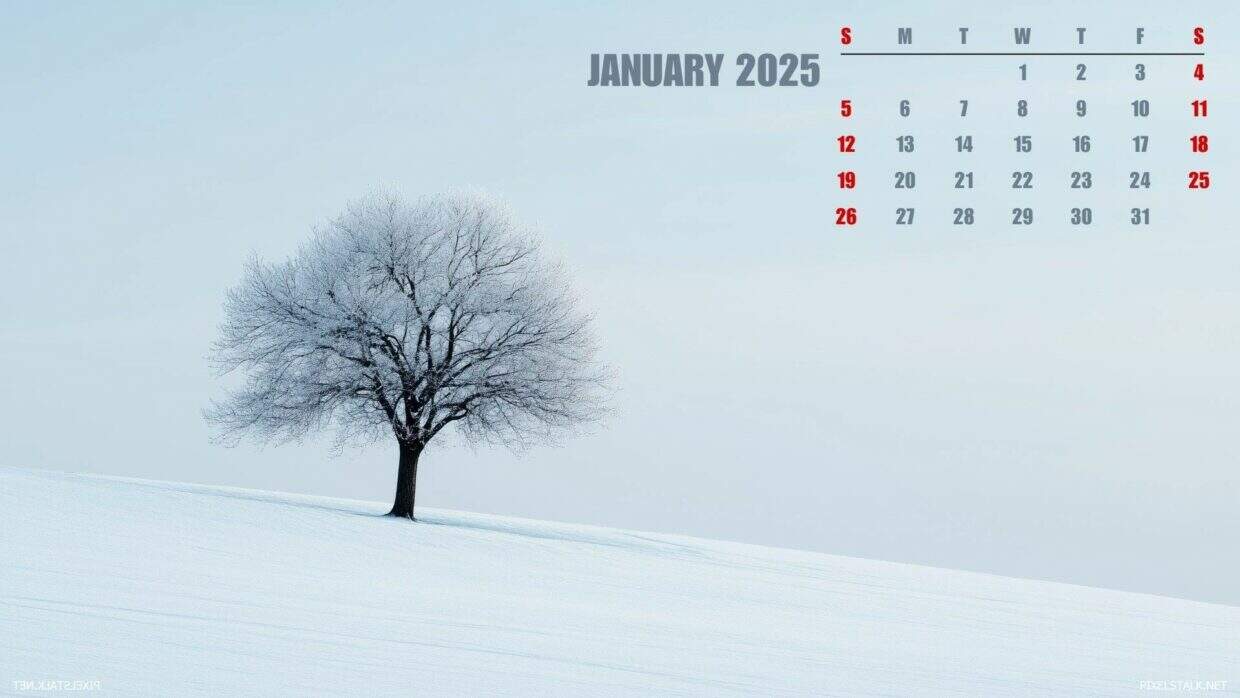 2025 January Calendar HD Wallpapers - PixelsTalk