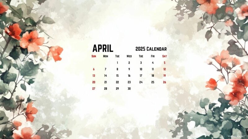 April 2025 Calendar HD Wallpapers - PixelsTalk