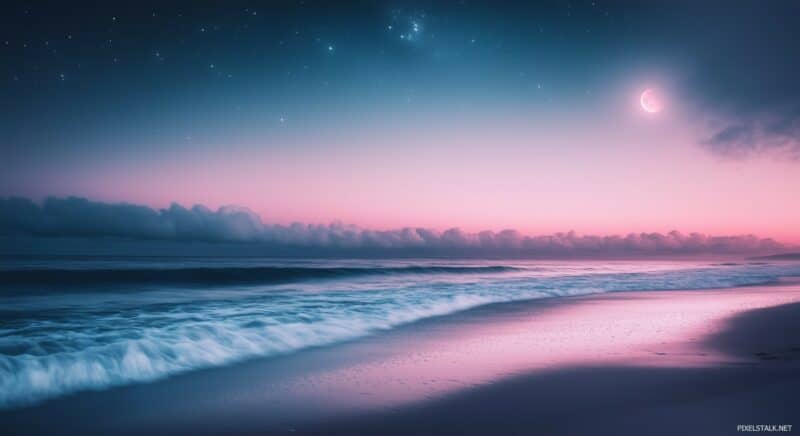 Pink Moon Wallpaper for Desktop - PixelsTalk