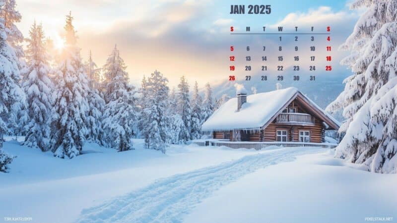 2025 January Calendar Desktop Backgrounds - PixelsTalk
