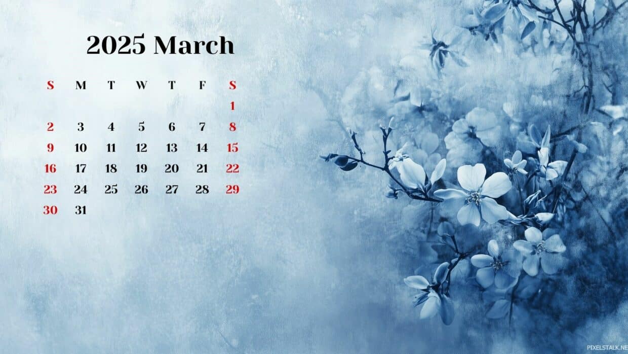 March 2025 Calendar Desktop Backgrounds - PixelsTalk