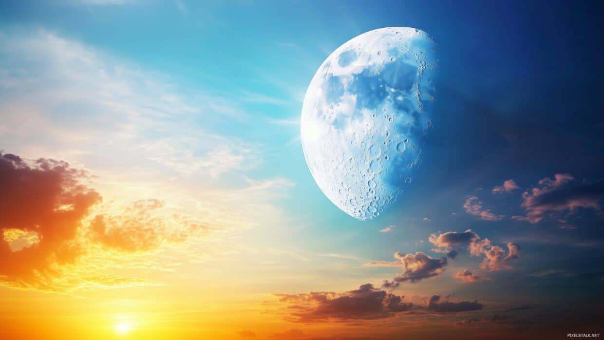 Sun and Moon Wallpapers Desktop HD - PixelsTalk