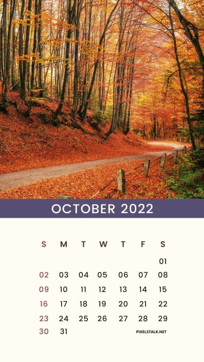 October 2022 Calendar Phone Wallpapers HD - PixelsTalk