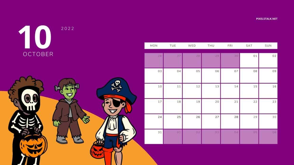 October 2022 Calendar HD Backgrounds - PixelsTalk