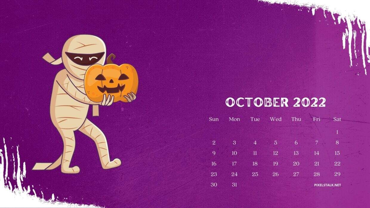 October 2022 Calendar HD Backgrounds - PixelsTalk
