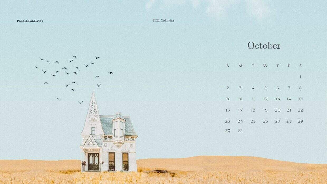 October 2022 Calendar Wallpapers HD Desktop - PixelsTalk