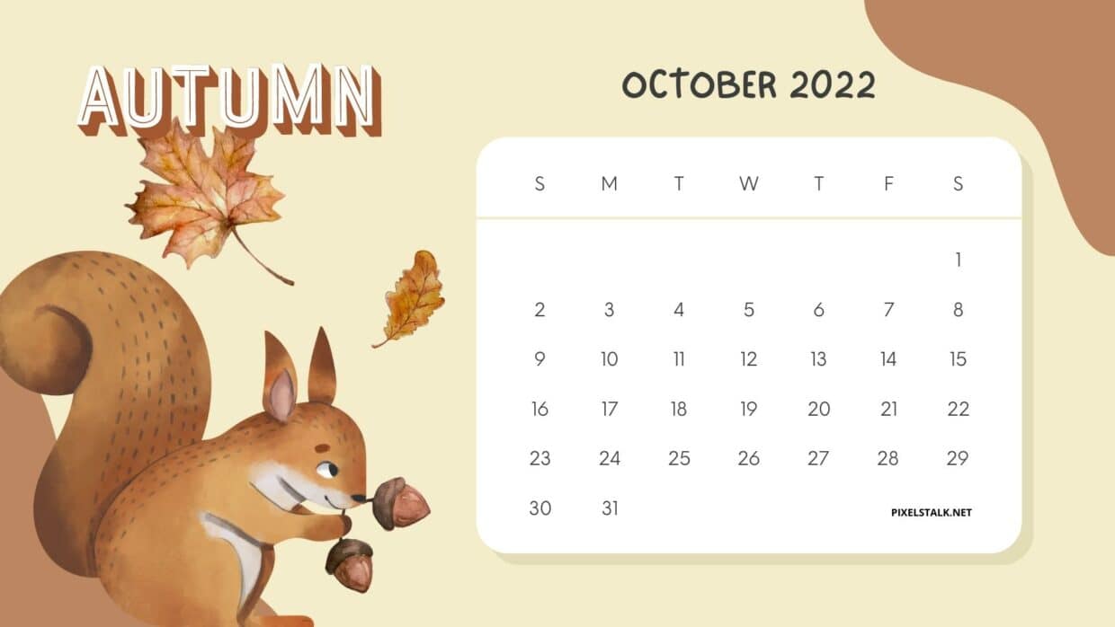October 2022 Calendar Wallpapers HD Desktop - PixelsTalk