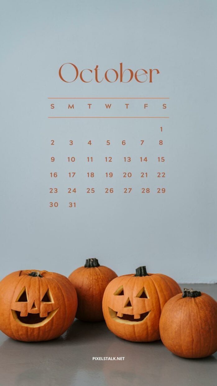 October 2022 Calendar Phone Wallpapers HD - PixelsTalk