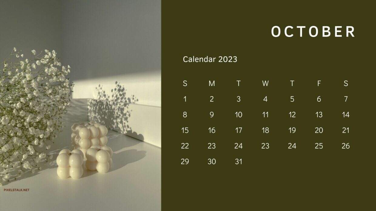 October 2023 Calendar Desktop Wallpapers - PixelsTalk