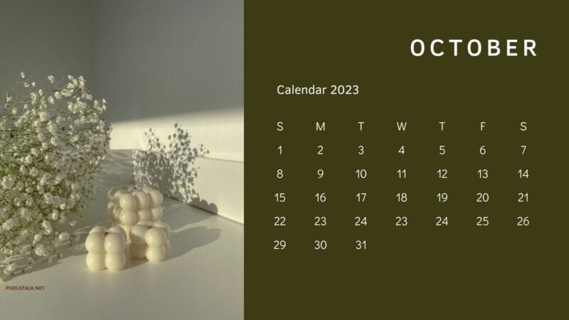 October 2023 Calendar Desktop Wallpapers - PixelsTalk