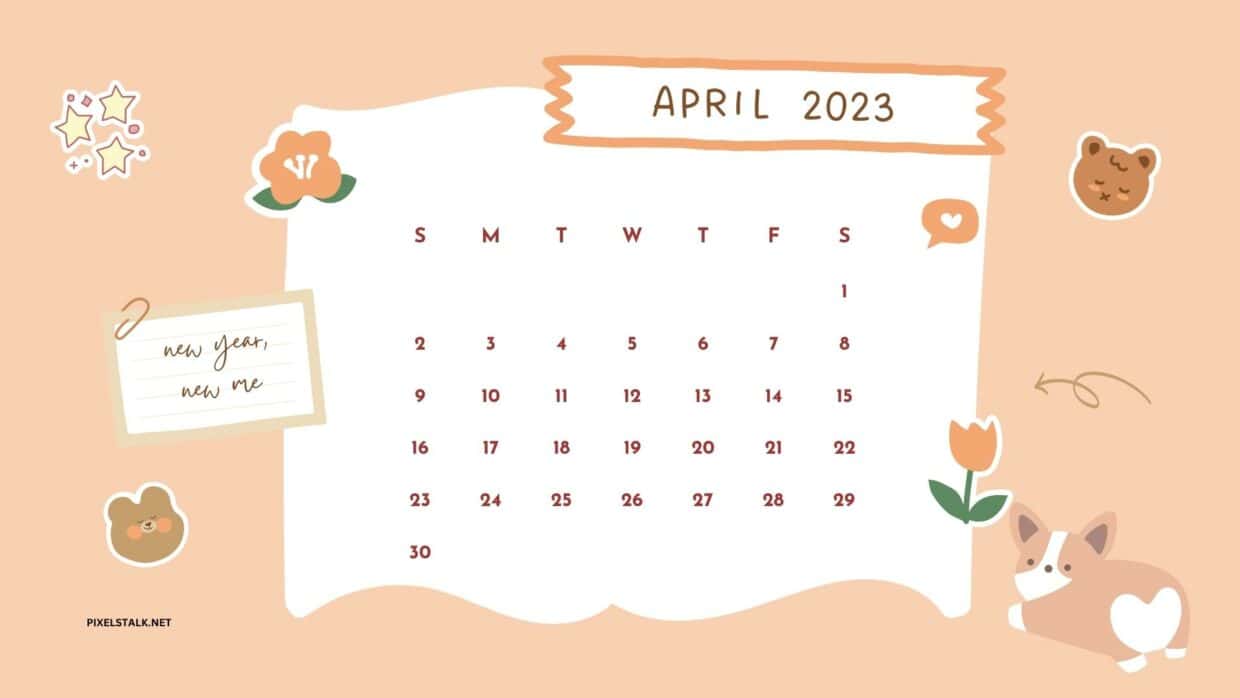 April 2023 Calendar Backgrounds For Desktop - PixelsTalk