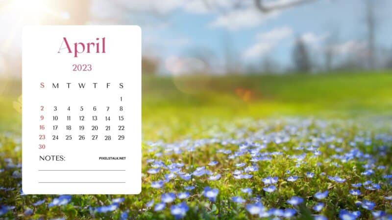 April 2023 Calendar Wallpapers HD - PixelsTalk