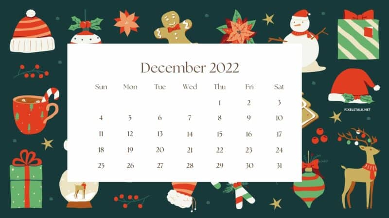 December 2022 Calendar Backgrounds HD - PixelsTalk