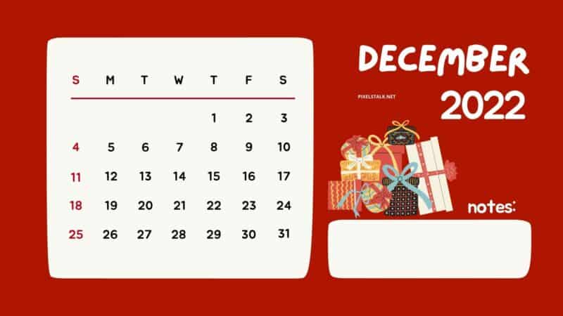 December 2022 Calendar HD Wallpapers - PixelsTalk