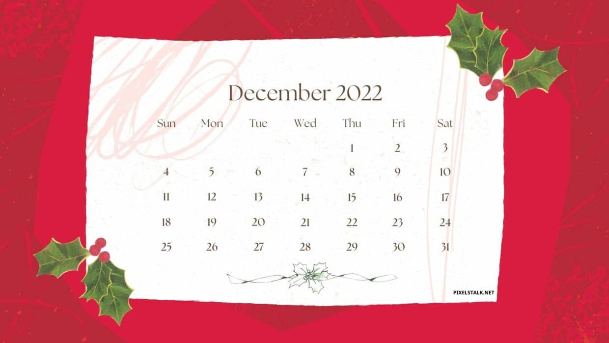 December 2022 Calendar HD Wallpapers - PixelsTalk