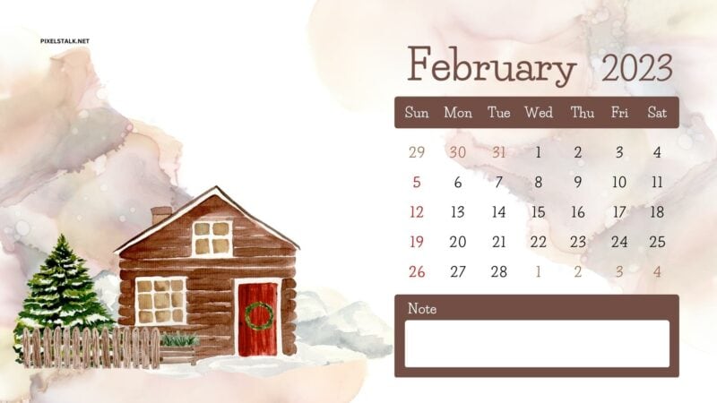 February 2023 Calendar Desktop Wallpapers - PixelsTalk