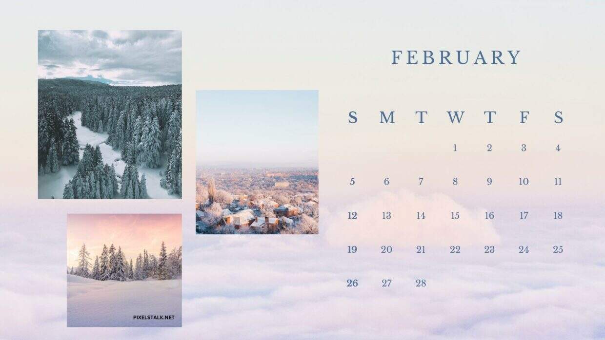 February 2023 Calendar Desktop Wallpapers - PixelsTalk