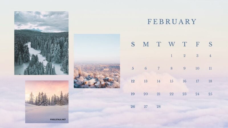 February 2023 Calendar Desktop Wallpapers - PixelsTalk