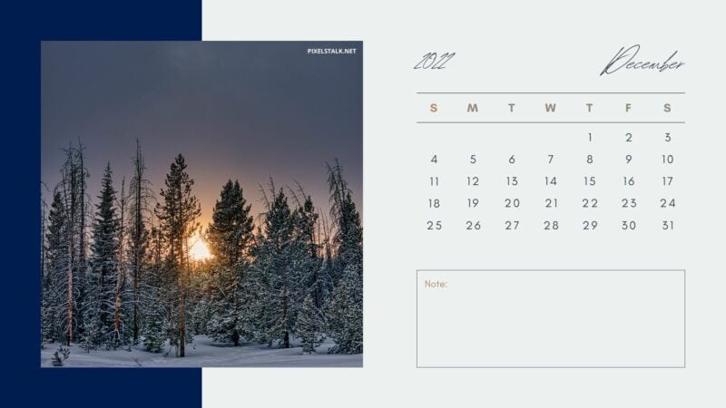 December 2022 Calendar HD Wallpapers - PixelsTalk
