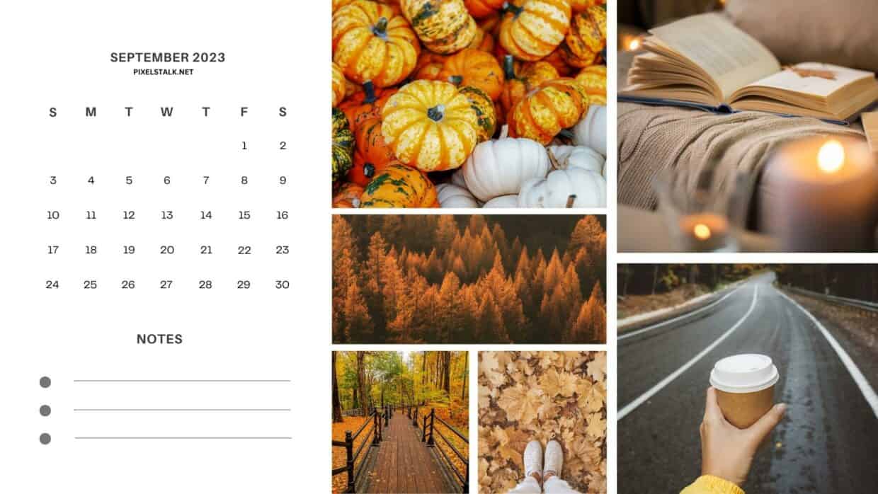 September 2023 Calendar Desktop Wallpapers - PixelsTalk