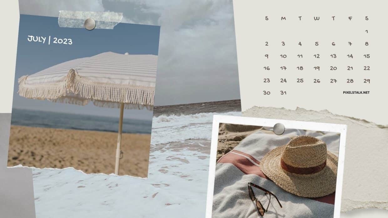 July 2023 Calendar Desktop Wallpapers - PixelsTalk