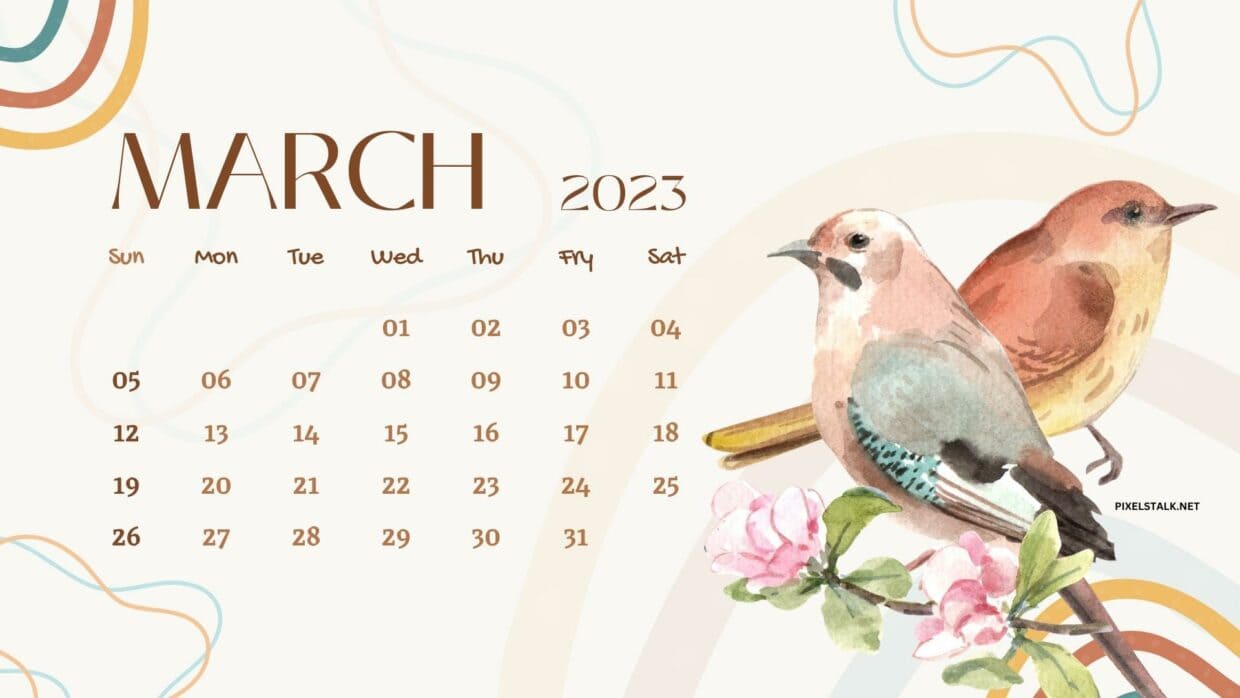 March 2023 Calendar Desktop Wallpapers - PixelsTalk