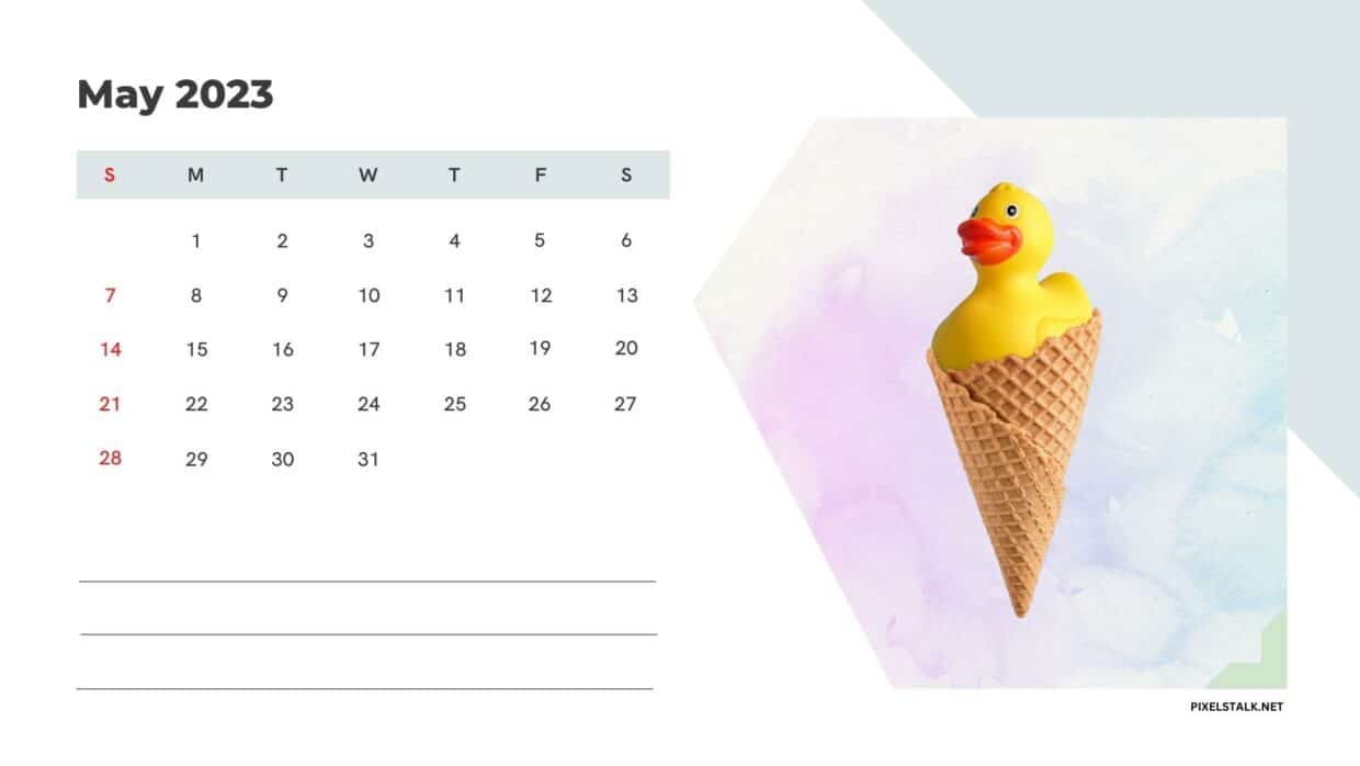 May 2023 Calendar Background for Desktop - PixelsTalk
