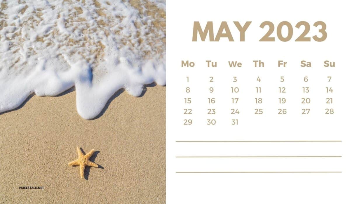 May 2023 Calendar Background for Desktop - PixelsTalk