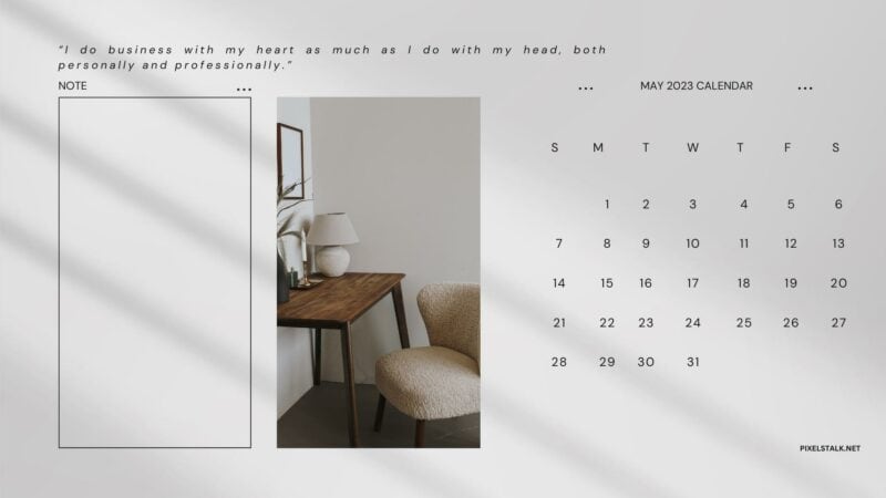 May 2023 Calendar Background for Desktop - PixelsTalk