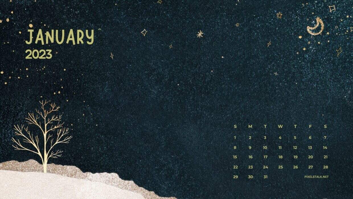 January Calendar 2023 Desktop Wallpapers - PixelsTalk