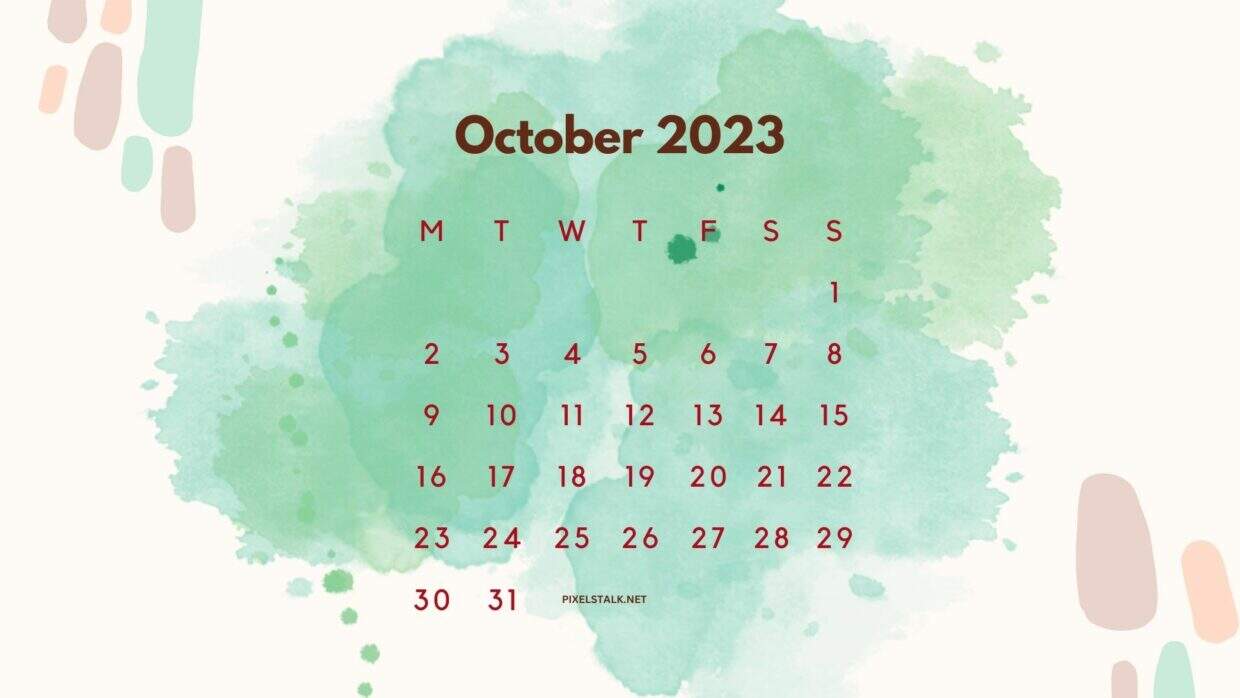 October 2023 Calendar Backgrounds for Desktop - PixelsTalk