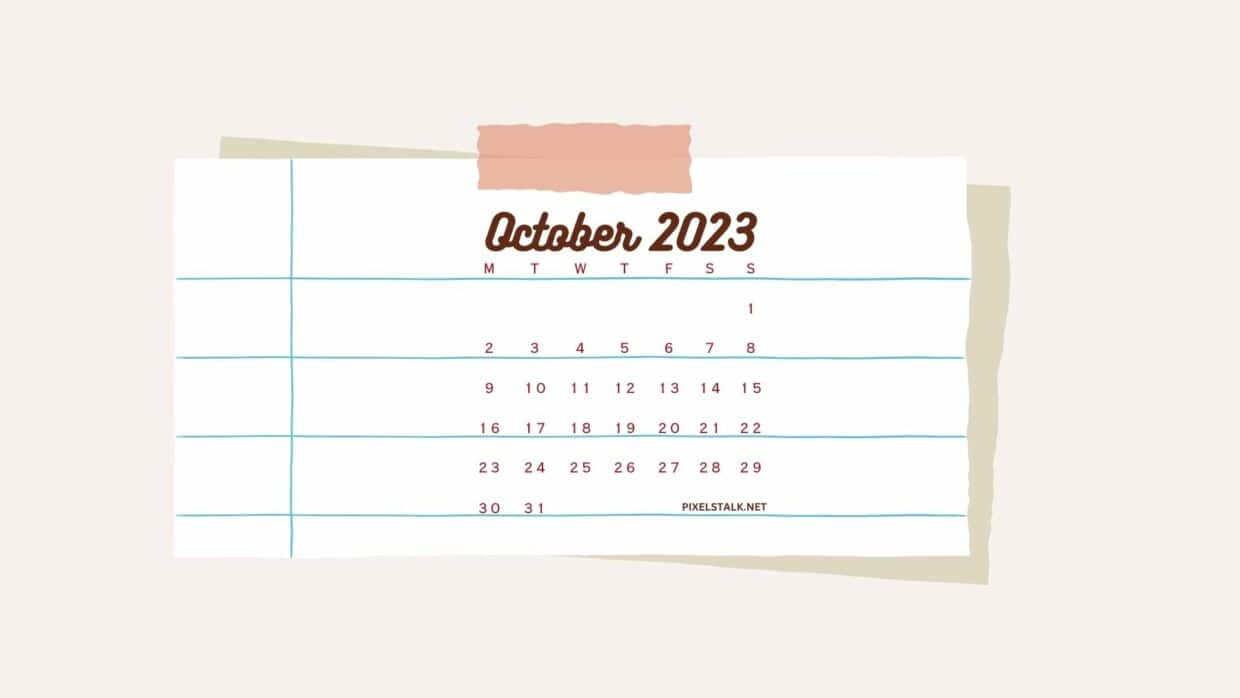 October 2023 Calendar Backgrounds for Desktop - PixelsTalk