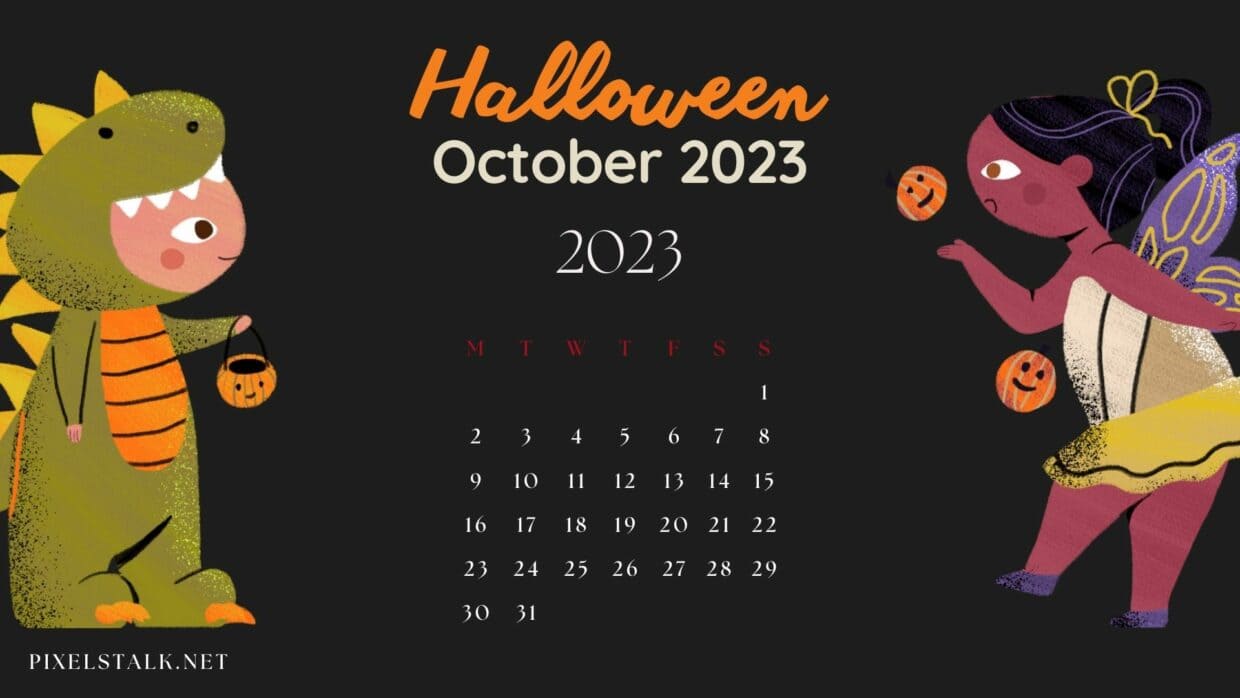 October 2023 Calendar Desktop Wallpapers - PixelsTalk