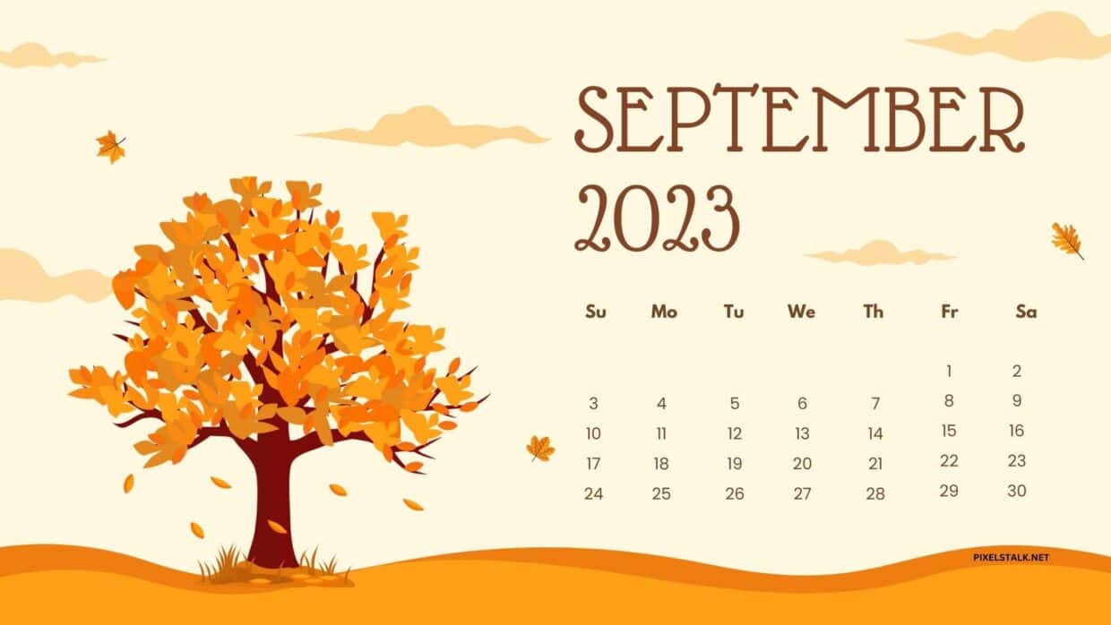 September 2023 Calendar Desktop Wallpapers - PixelsTalk