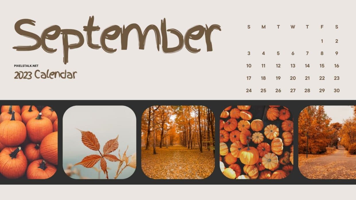September 2023 Calendar Desktop Wallpapers - PixelsTalk