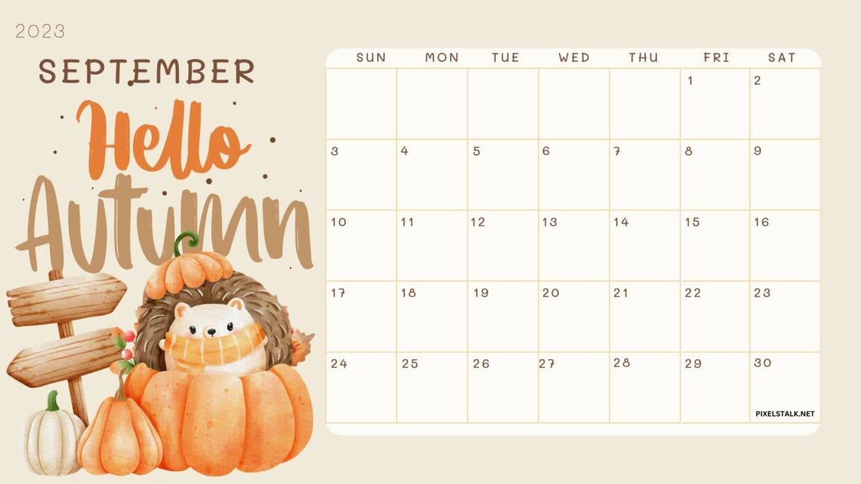 September 2023 Calendar Wallpapers HD - PixelsTalk