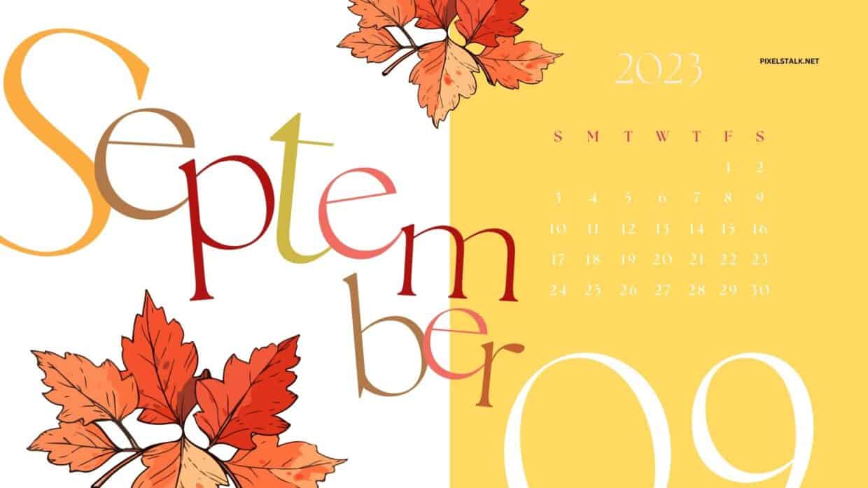 September 2023 Calendar Desktop Wallpapers - PixelsTalk