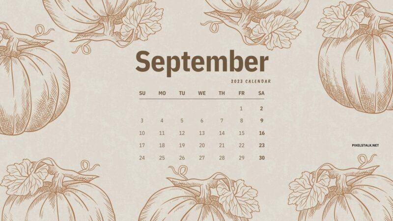 September 2023 Calendar Wallpapers HD - PixelsTalk
