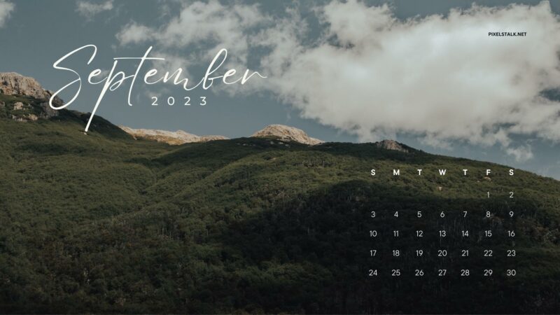 September 2023 Calendar Desktop Wallpapers - PixelsTalk