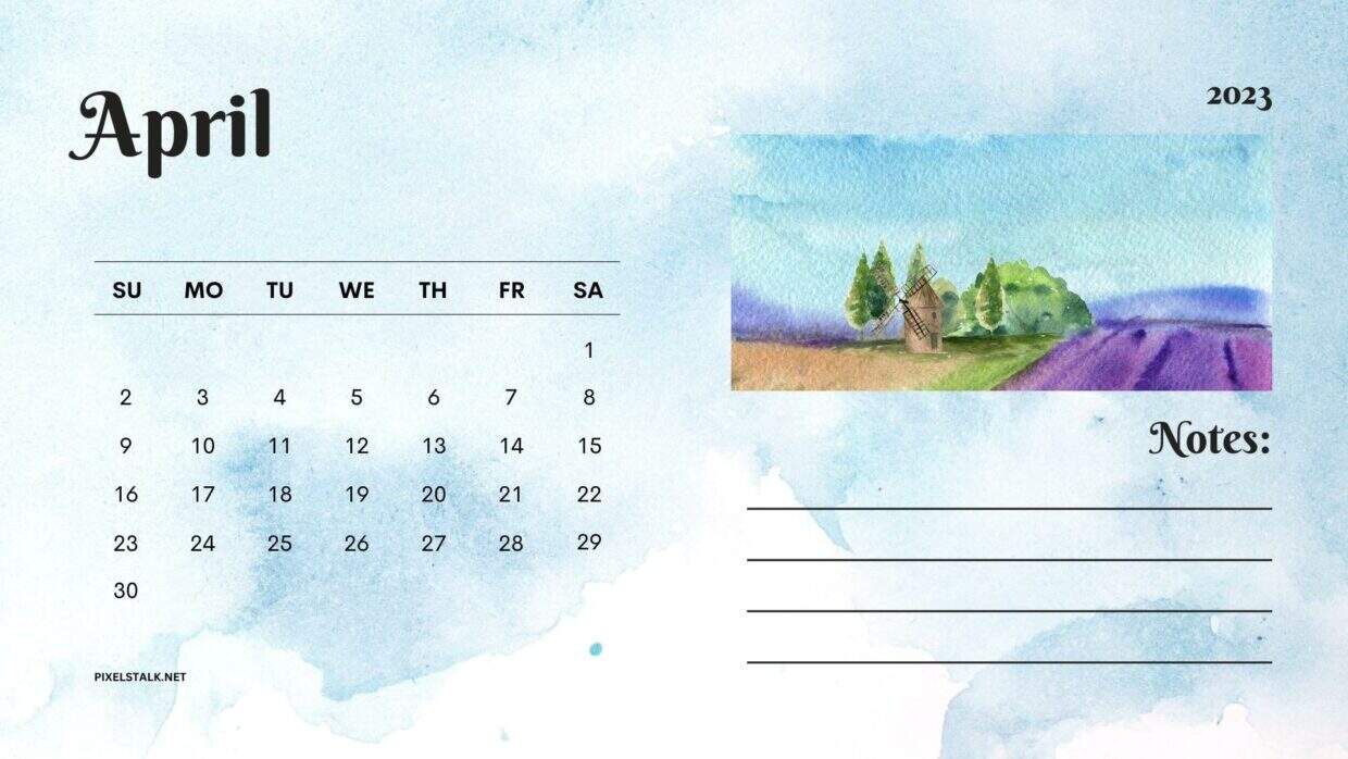 April 2023 Calendar Backgrounds For Desktop - PixelsTalk