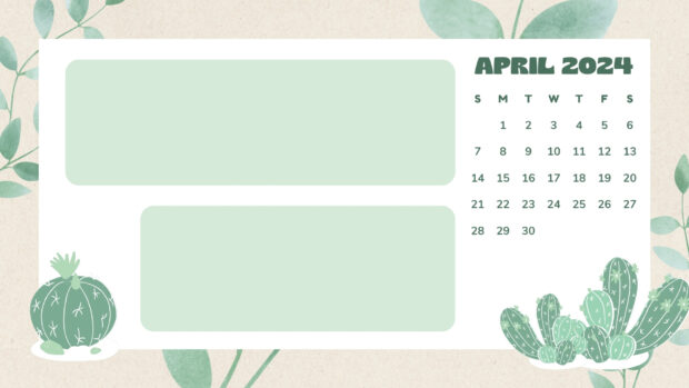 April 2024 Calendar Desktop Wallpapers - PixelsTalk