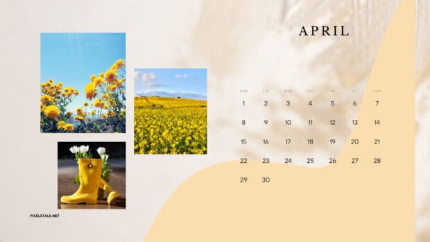 April 2024 Calendar Desktop Wallpapers - PixelsTalk
