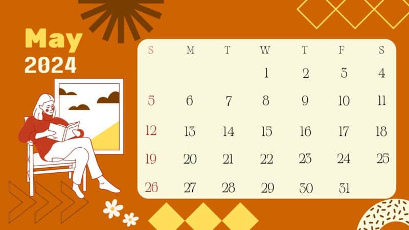May 2024 Calendar Wallpapers - PixelsTalk