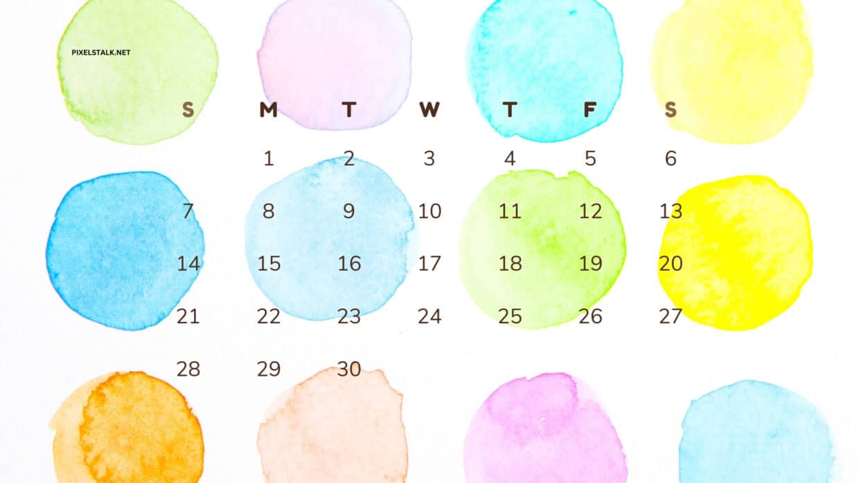 April 2024 Calendar Desktop Wallpapers - PixelsTalk