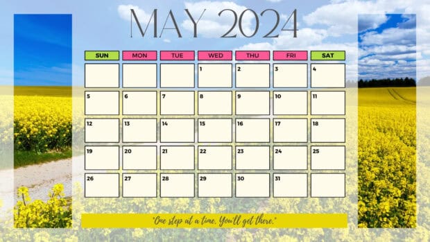 May 2024 Backgrounds for Desktop Calendar - PixelsTalk