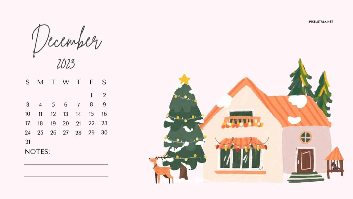 December 2023 Calendar Desktop Wallpapers - PixelsTalk