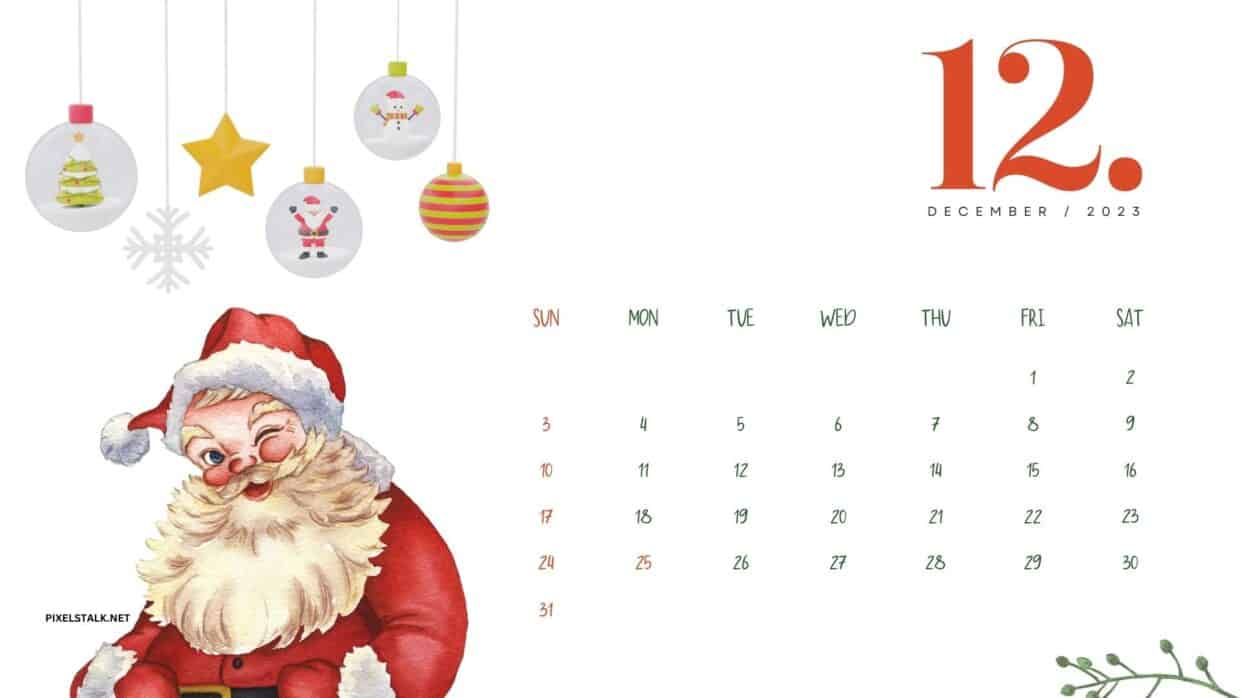 December 2023 Calendar Wallpapers HD - PixelsTalk
