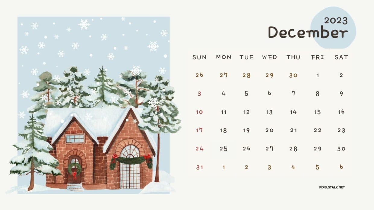 December 2023 Calendar Backgrounds for Desktop - PixelsTalk